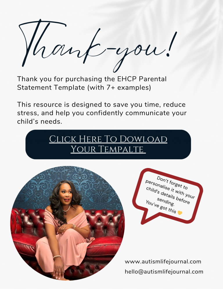 EHCP Parental Statement Template with 7+ Examples - Autism Life Journal
